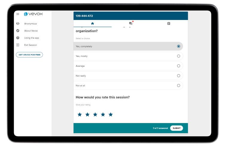 Simple surveys with #1 rated platform l Vevox