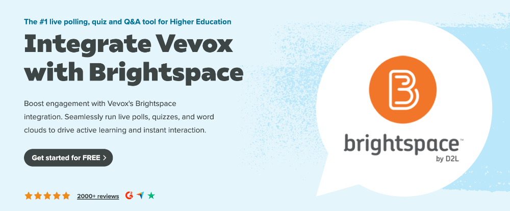 Brightspace Quiz, Polls, Q&A l Vevox Integration