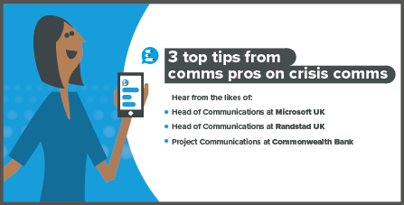 3 top tips for those managing crisis communications