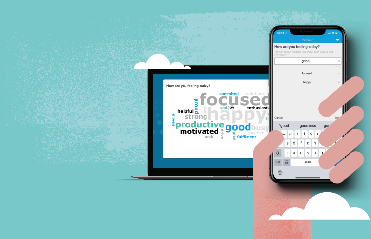 Generate live number clouds with Vevox